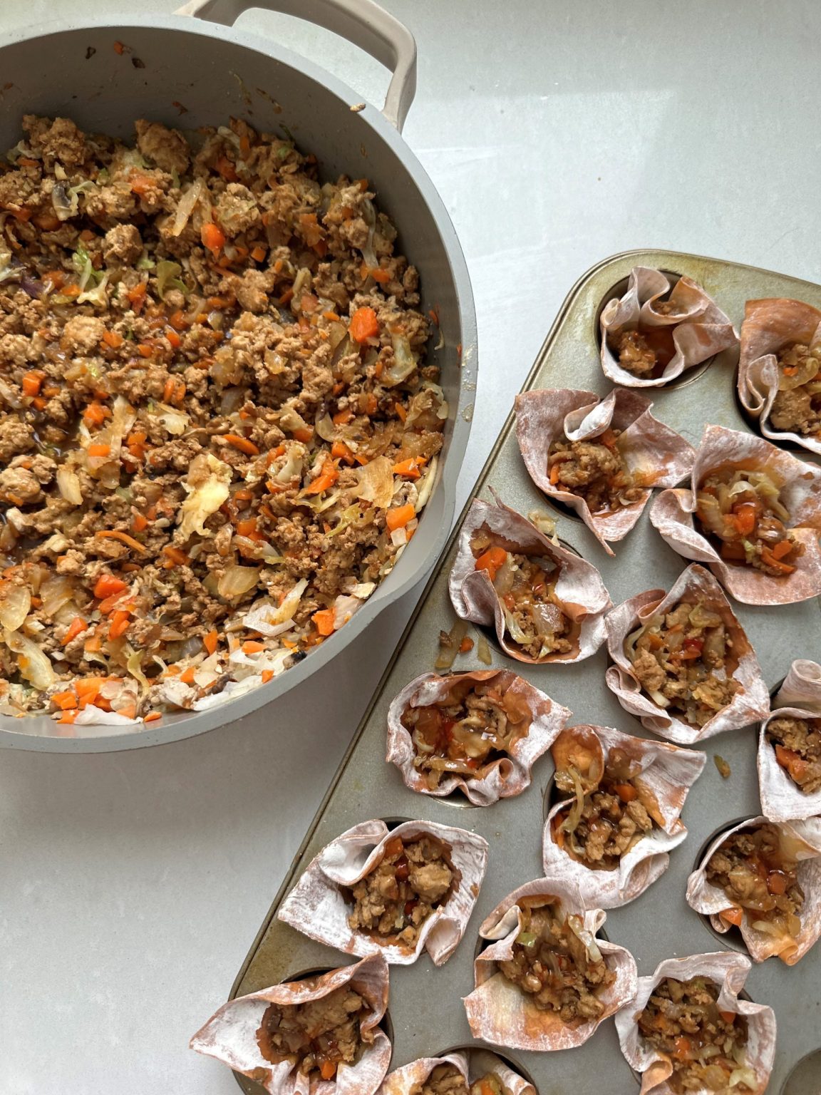 Egg Roll Filled Wontons – Think Turkey